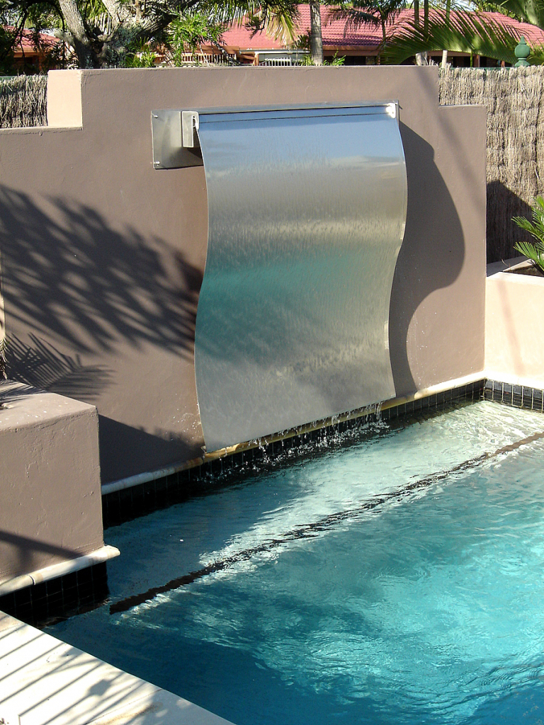 Frameless Stainless Steel Wave 4 | Focal Point Water Features