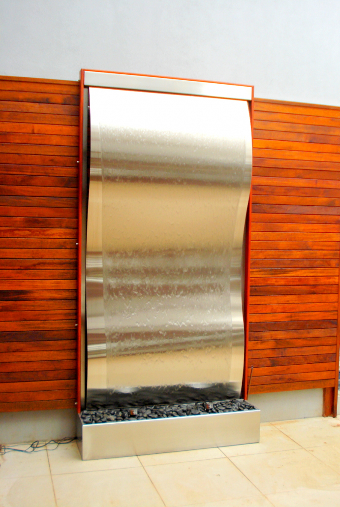 Framed Stainless Steel Wave 1 | Focal Point Water Features