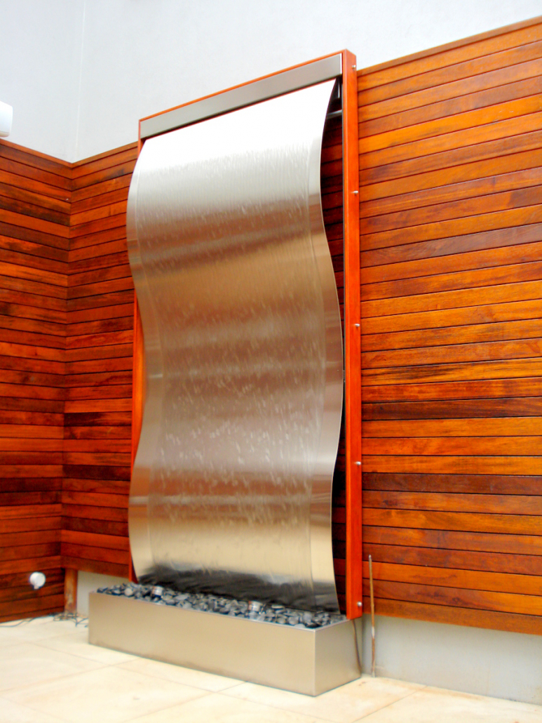 Framed Stainless Steel Wave 1 | Focal Point Water Features