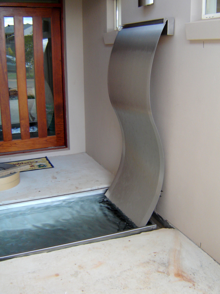 Frameless Stainless Steel Wave 2 | Focal Point Water Features